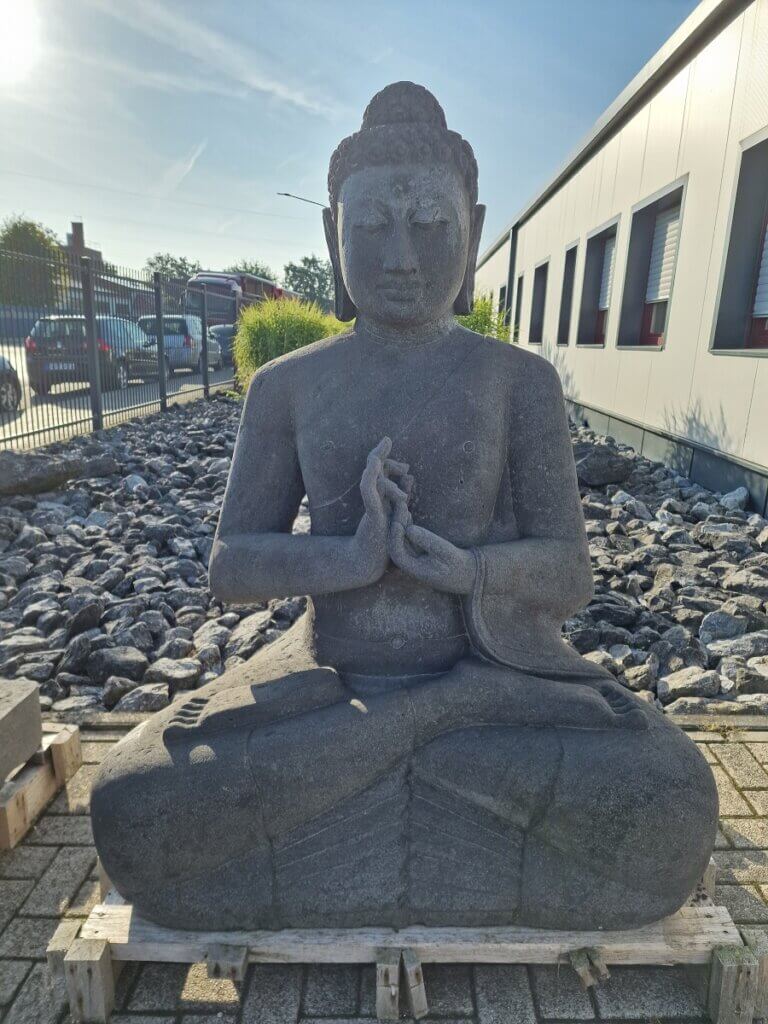 Lavastein Figur sitzender Buddha (150cm) – IDYL